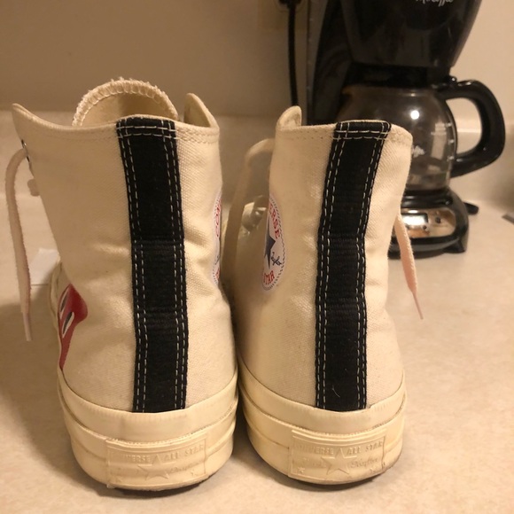 Comme des Garcons | Shoes | Converse X Cdg High Top White Size 9 M ...
